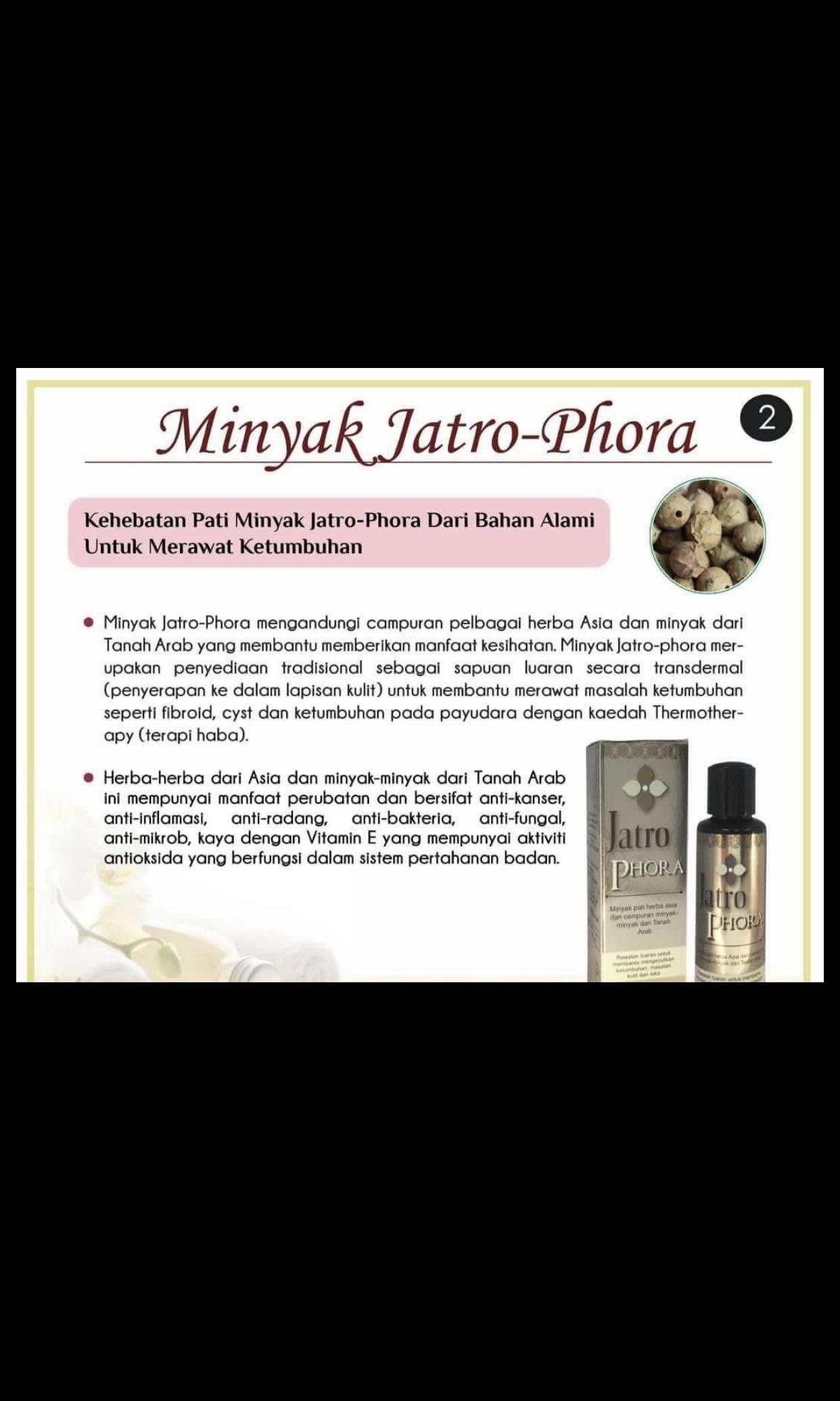 INSTOCK MINYAK JATRO PHORA, Health & Nutrition, Health Supplements ...