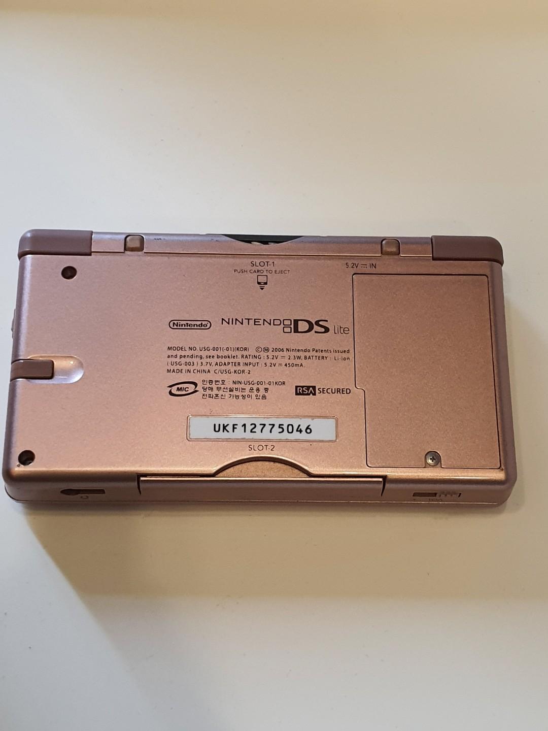 Limited edition Rose pink color Nintendo DS Lite, Video Gaming, Video ...