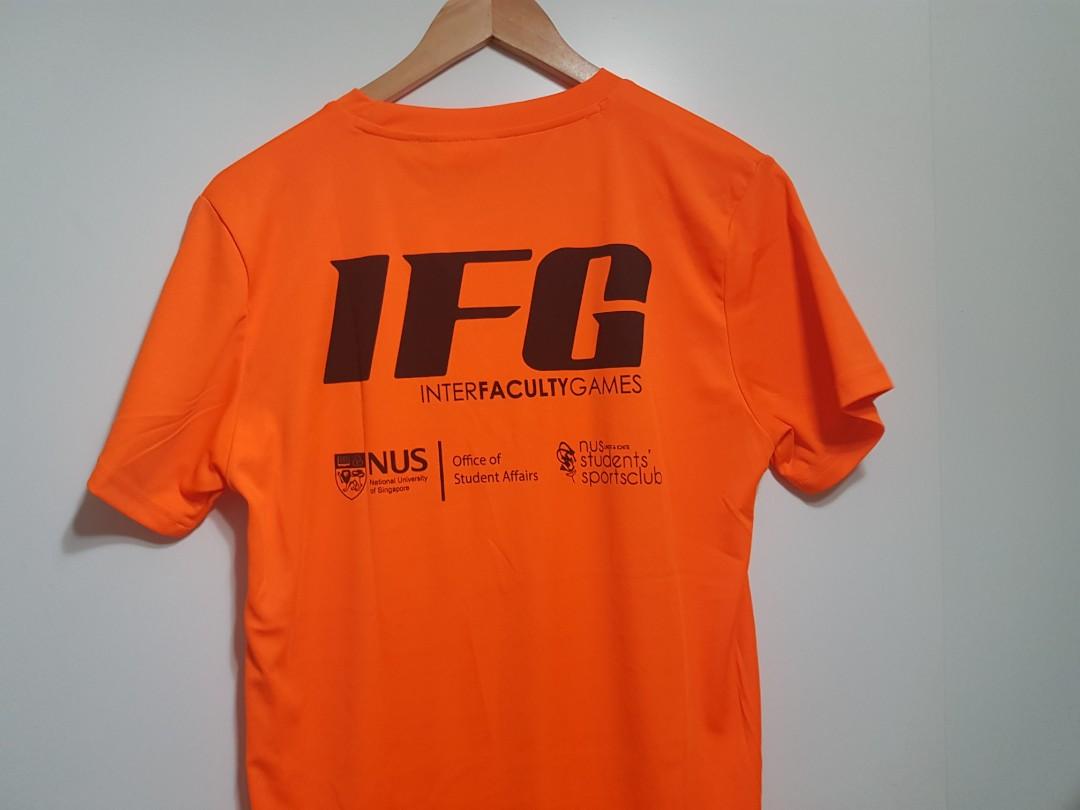 NUS IFG T-Shirt SDE Orange DriFit, Men's Fashion, Activewear on Carousell