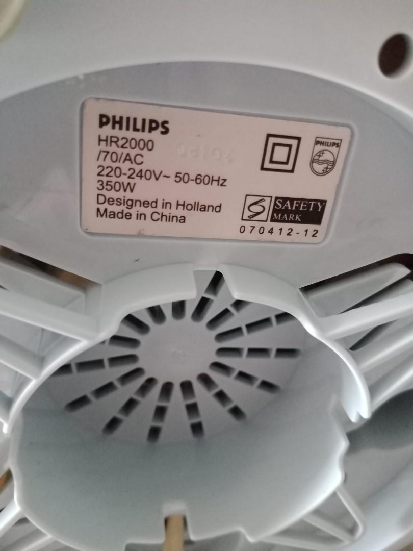 Philips Blender model HR 2000, TV & Home Appliances, Kitchen Appliances ...