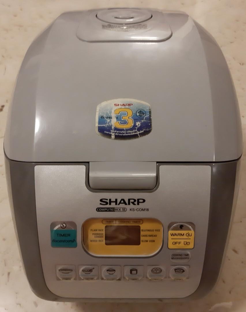 Sharp automatic smart rice cooker 1.8L, TV & Home Appliances, Kitchen ...