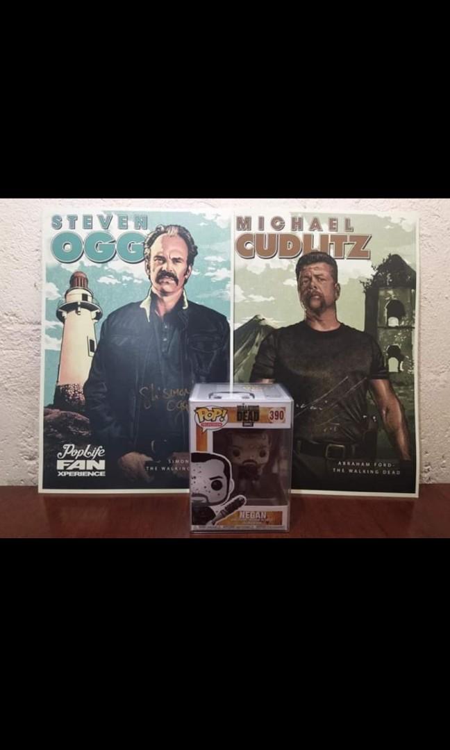 The Walking Dead Funko Pop Signed by Simom (Steven Ogg) Negans Right ...