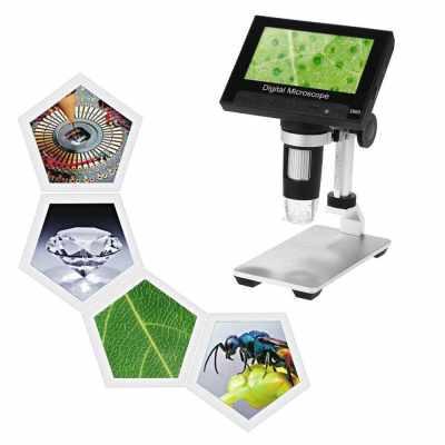 1000X Portable Digital Microscope 4.3" LCD Display 1080P LED Magnifier ...