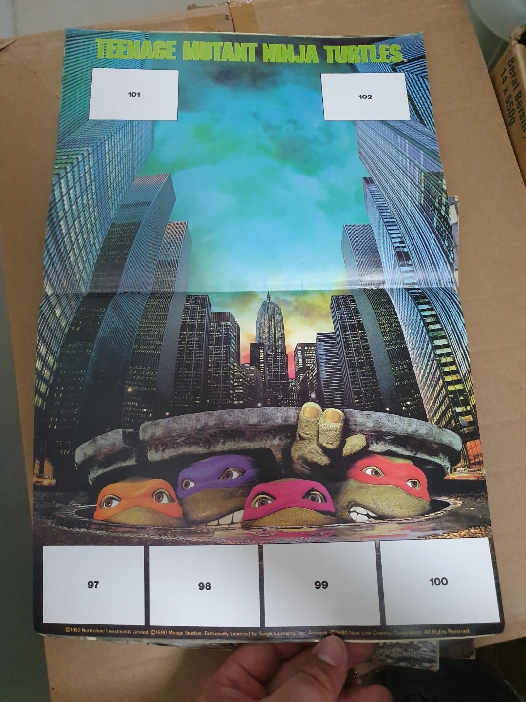 1990 vintage teenage mutant ninja turtles sticker book, Hobbies & Toys ...