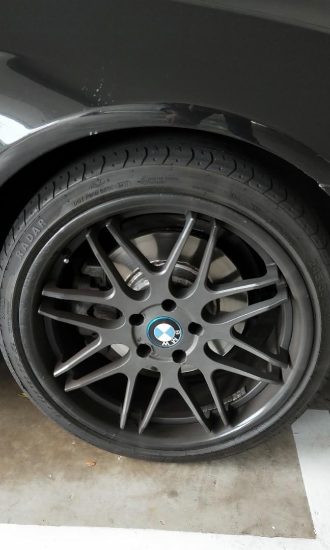 20" Staggered Black Rims for BMW F10 5 series, Car Accessories, Tyres ...