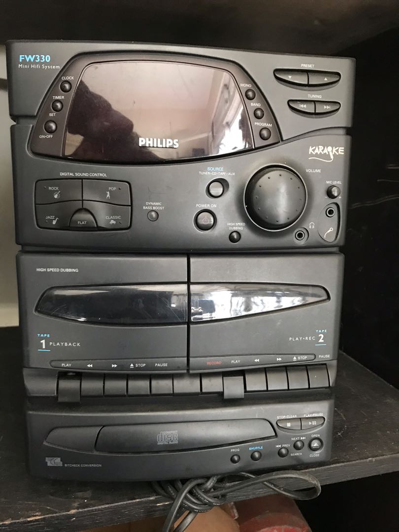 早期床頭音響 飛利浦 附一組音響 Philips FW 330, 耳機及錄音音訊設備, Soundbar、揚聲器、藍牙喇叭、耳擴在旋轉拍賣