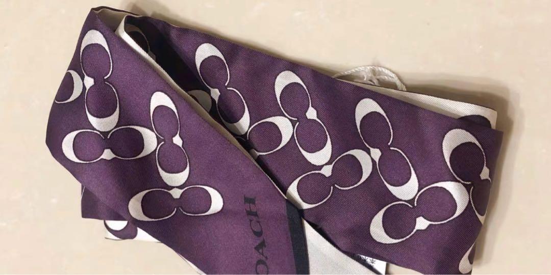 Authentic coach Twilly Scarf shawl bag accessories, Women's Fashion ...
