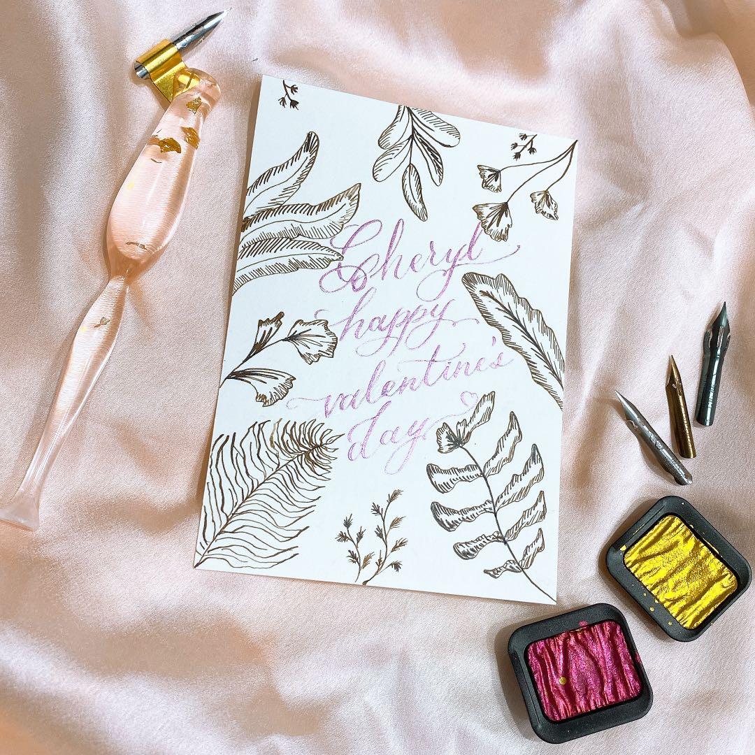 Customizable Calligraphy Card, Hobbies & Toys, Stationery & Craft, Art ...