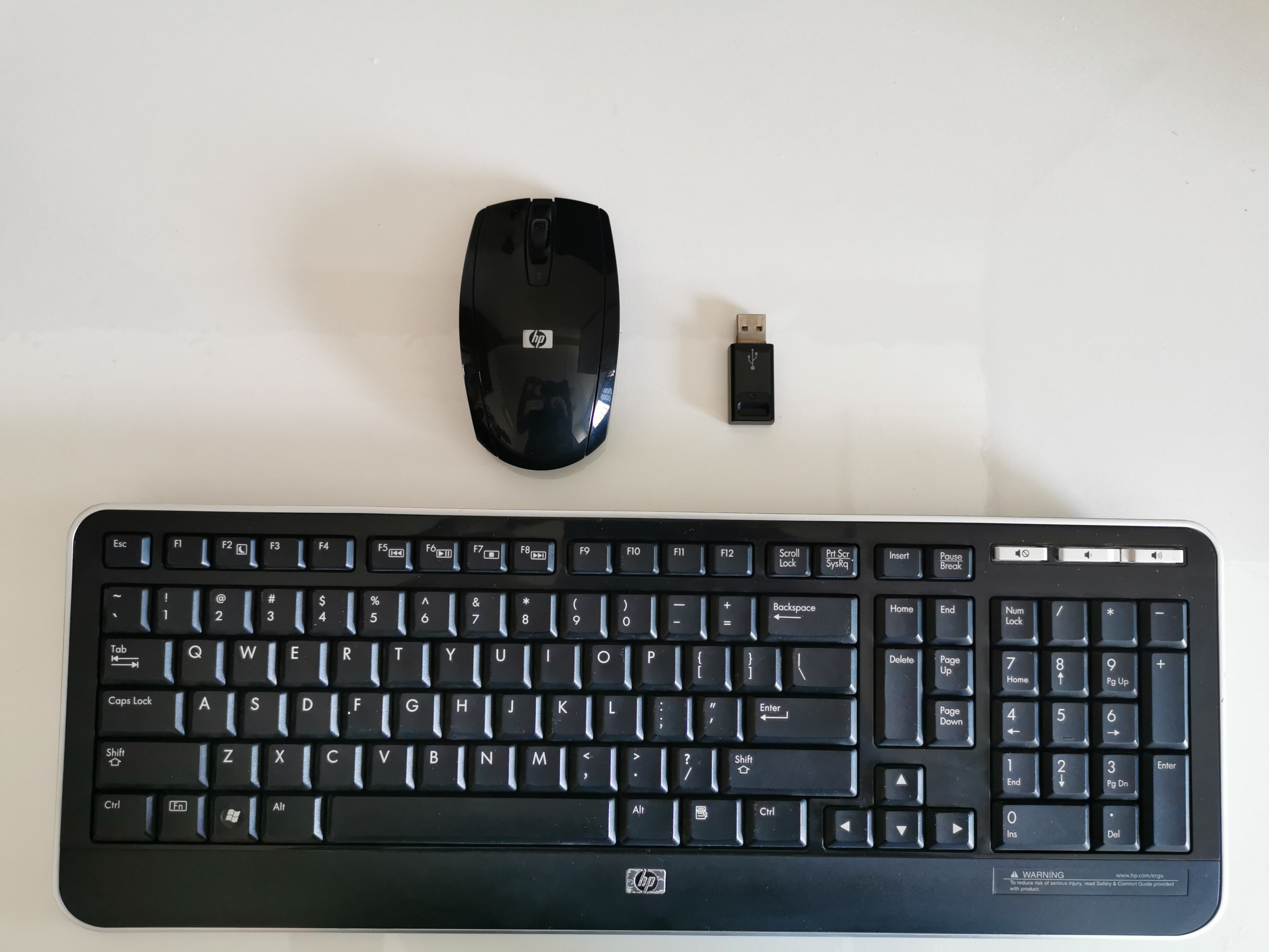 HP Wireless Keyboard and Mouse Set (with USB stick), Computers & Tech ...