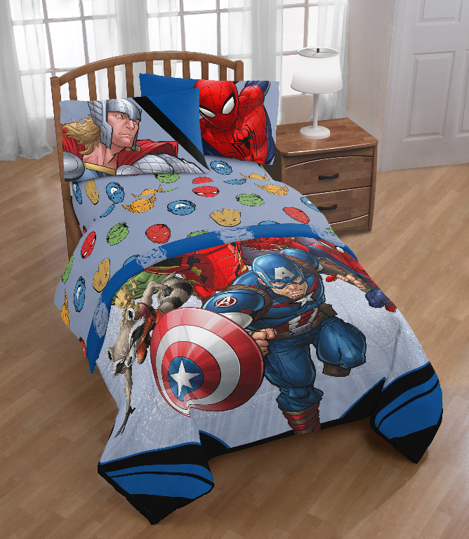 Marvel Avengers BED SHEET 'Fight Club' Full Sheet Set, Furniture & Home ...