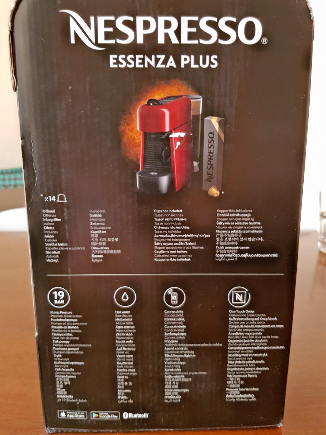 Nespresso Essenza Plus Cherry Red, TV & Home Appliances, Kitchen ...
