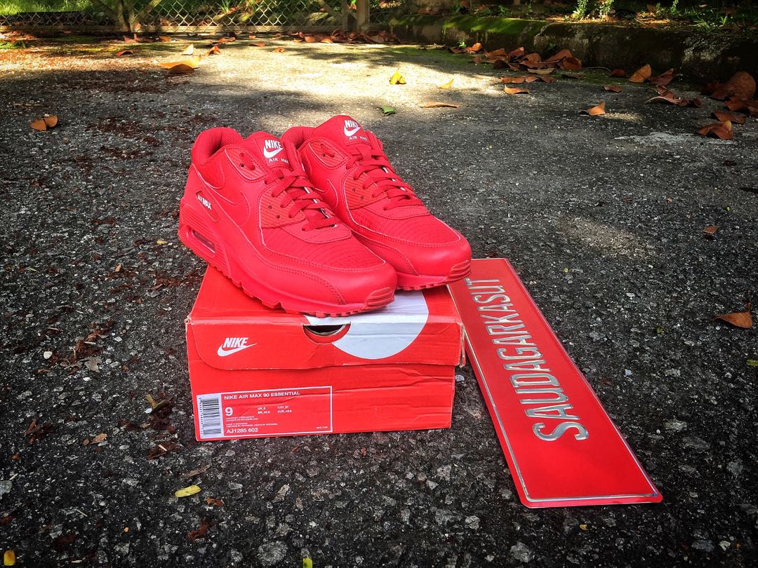 Nike Air Max 90 Essential “University Red” ORIGINAL, Men's Fashion, Footwear, Sneakers on Carousell
