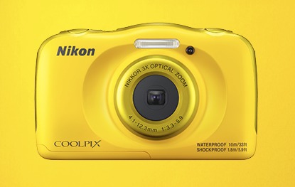 Nikon COOLPIX W100 Digital Camera - Yellow, Photography, Video Cameras ...