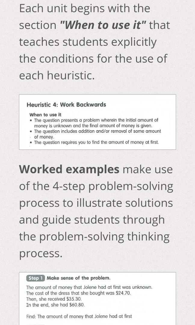 Problem Solving with Heuristics P5B Marshall Cavendish, Hobbies & Toys, Books & Magazines ...