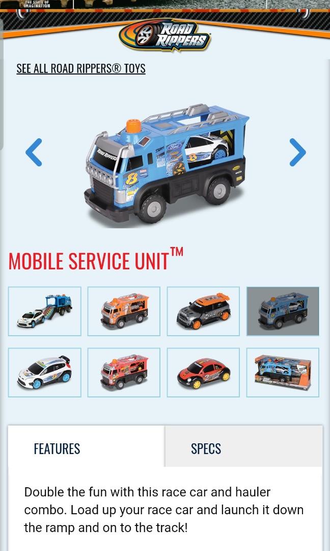 Road Rippers Mobile Service Unit with Ford Fiesta WRC, Hobbies & Toys, Toys & Games on Carousell