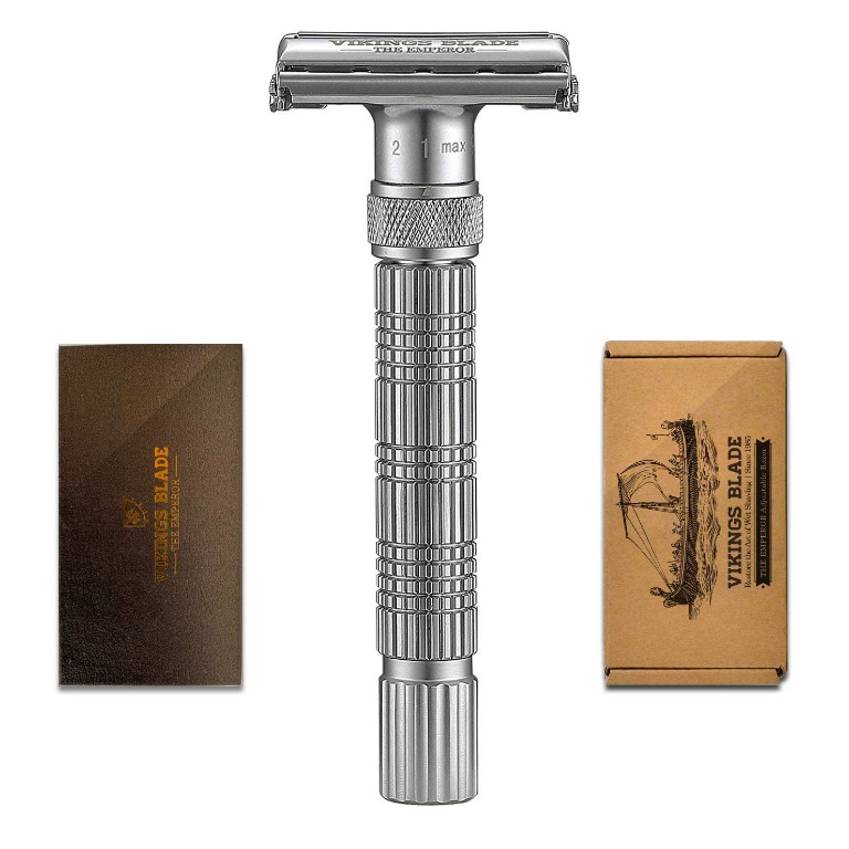 VIKINGS BLADE The Emperor Adjustable Safety Razor (Frosted C, Health ...