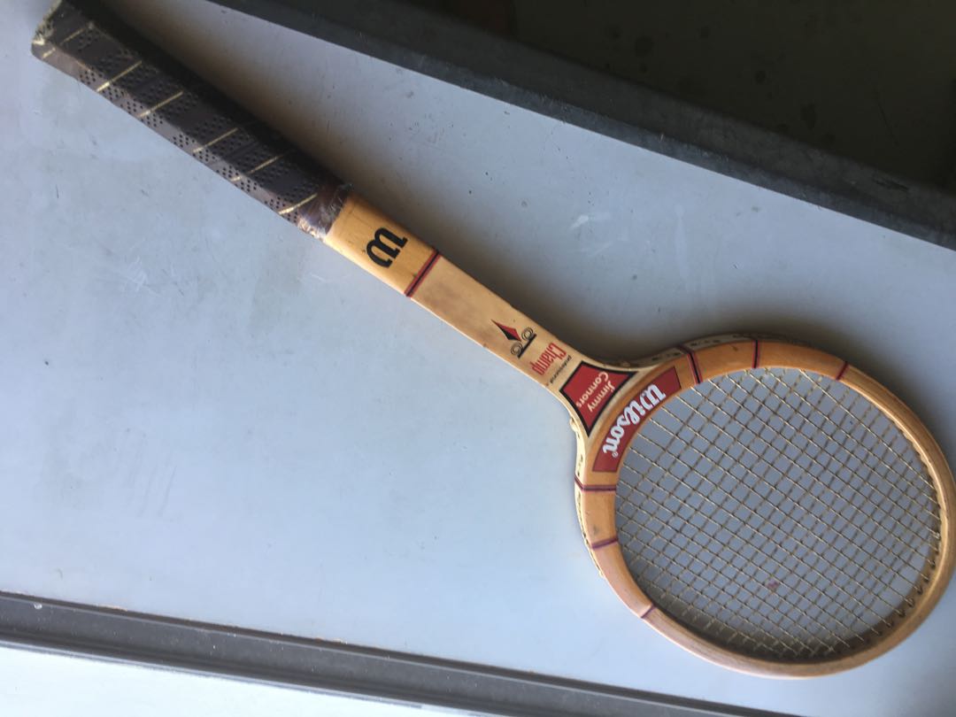 Wilson Jimmy Connors Wooden Tennis Racquet Tacket, Sports Equipment ...