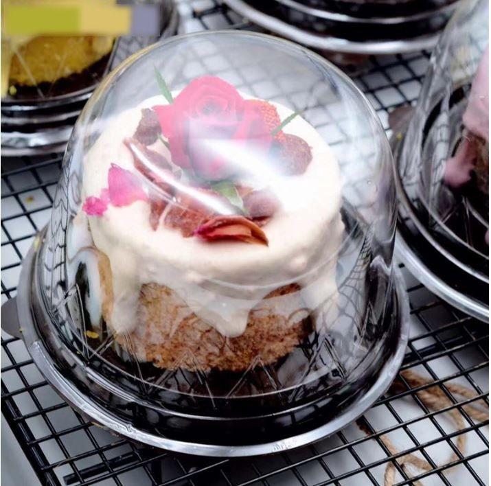 3 inch Transparent cake packaging box round dome plastic cake boxes for ...