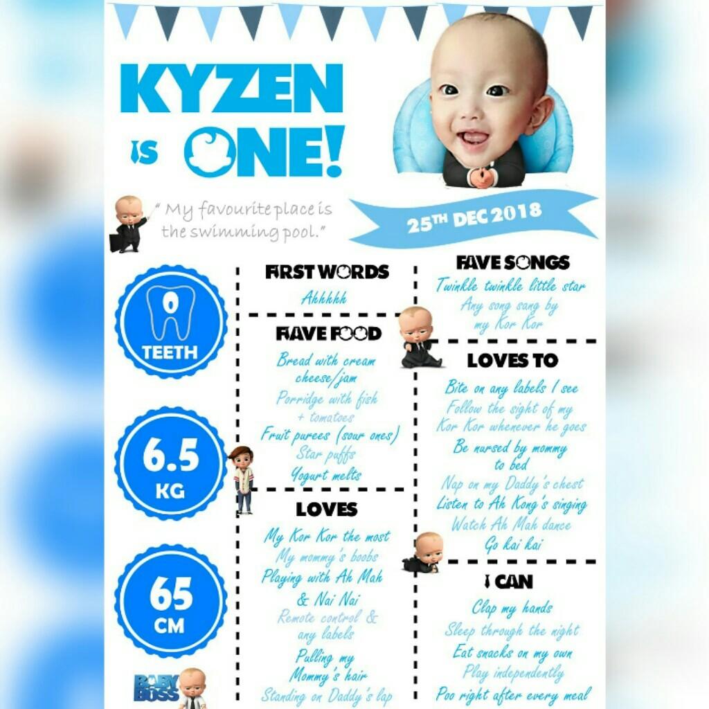 Boss Baby Milestone Board, Hobbies & Toys, Stationery & Craft ...