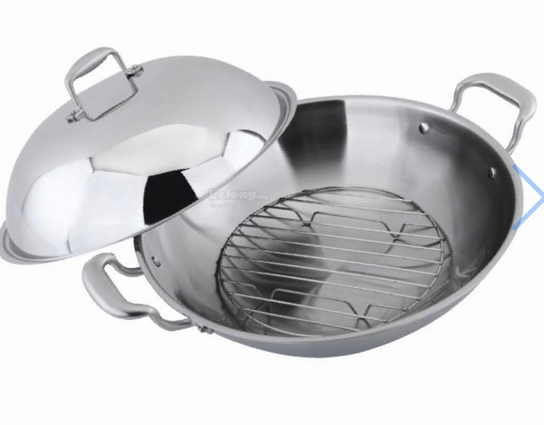 Eagle Stainless Steel wok, Furniture & Home Living, Kitchenware ...