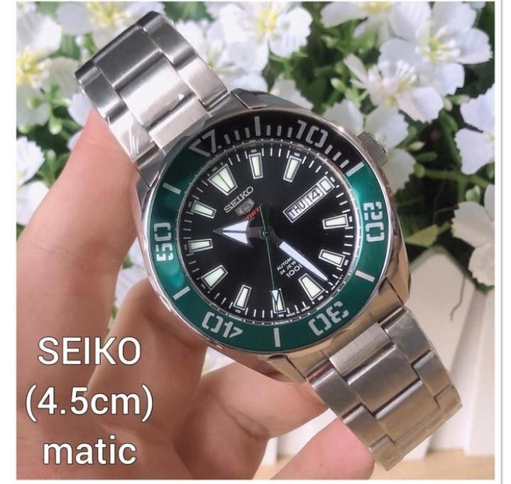 Jam Pria Seiko 24 Jewels Automatic Steel Rubber Clone, Fesyen Pria, Jam ...