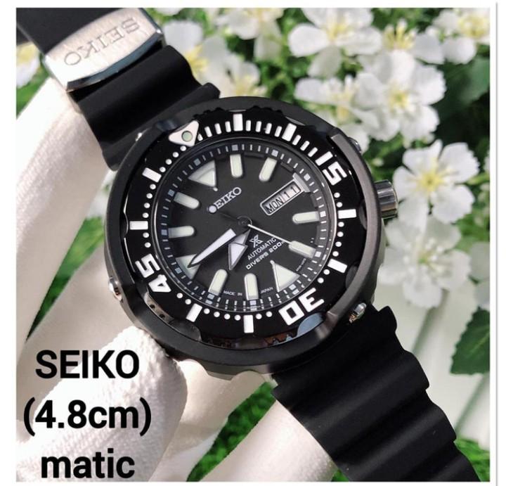 Jam Pria Seiko 24 Jewels Automatic Steel Rubber Clone, Fesyen Pria, Jam ...