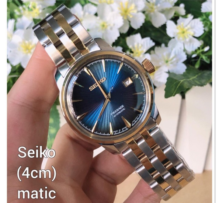 Jam Pria Seiko Presage Automatic Steel Full Gold Ori BM, Fesyen Pria ...