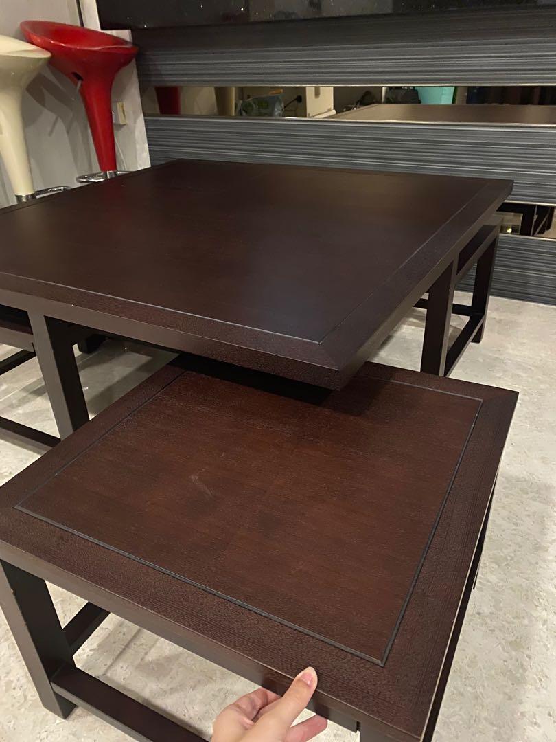 japanese style wooden square table, Furniture & Home Living, Furniture ...