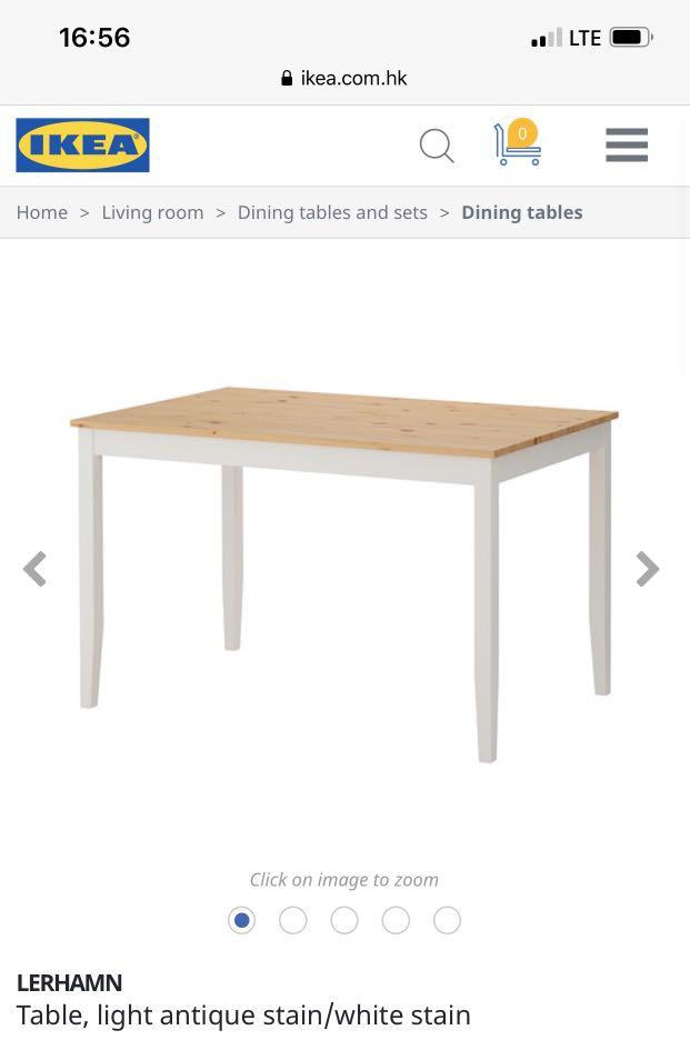 LERHAMN IKEA Dining Table, 傢俬＆家居, 傢俬, 椅子 - Carousell