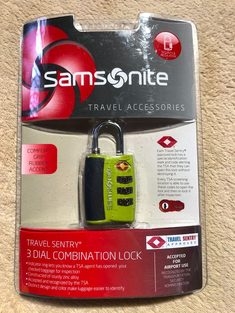 New : Samsonite 3 dial combinations lock - green, Men's Fashion, Bags ...