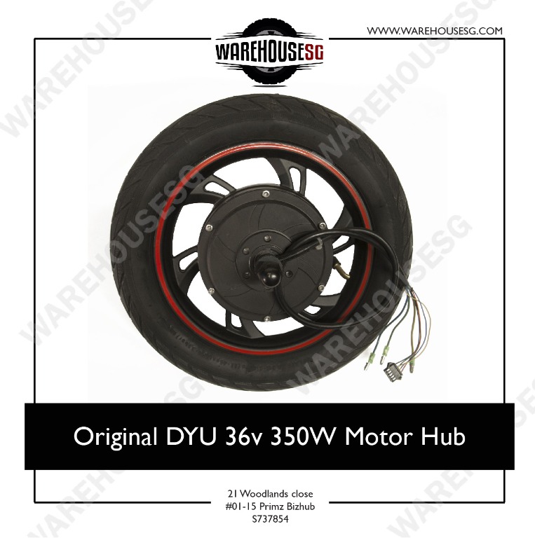 Original DYU 36v 350W Motor Hub, Sports Equipment, Bicycles & Parts ...