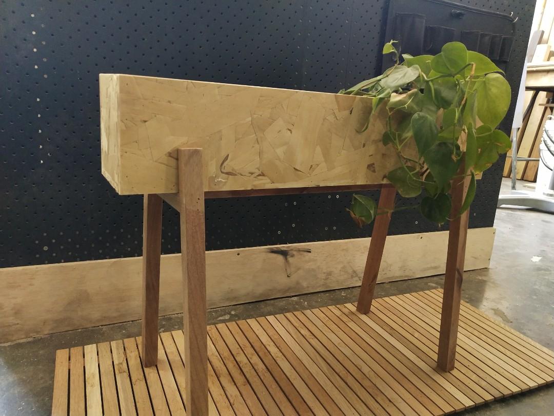 Planter box with OSB recycle wood, Furniture & Home Living, Home Decor ...