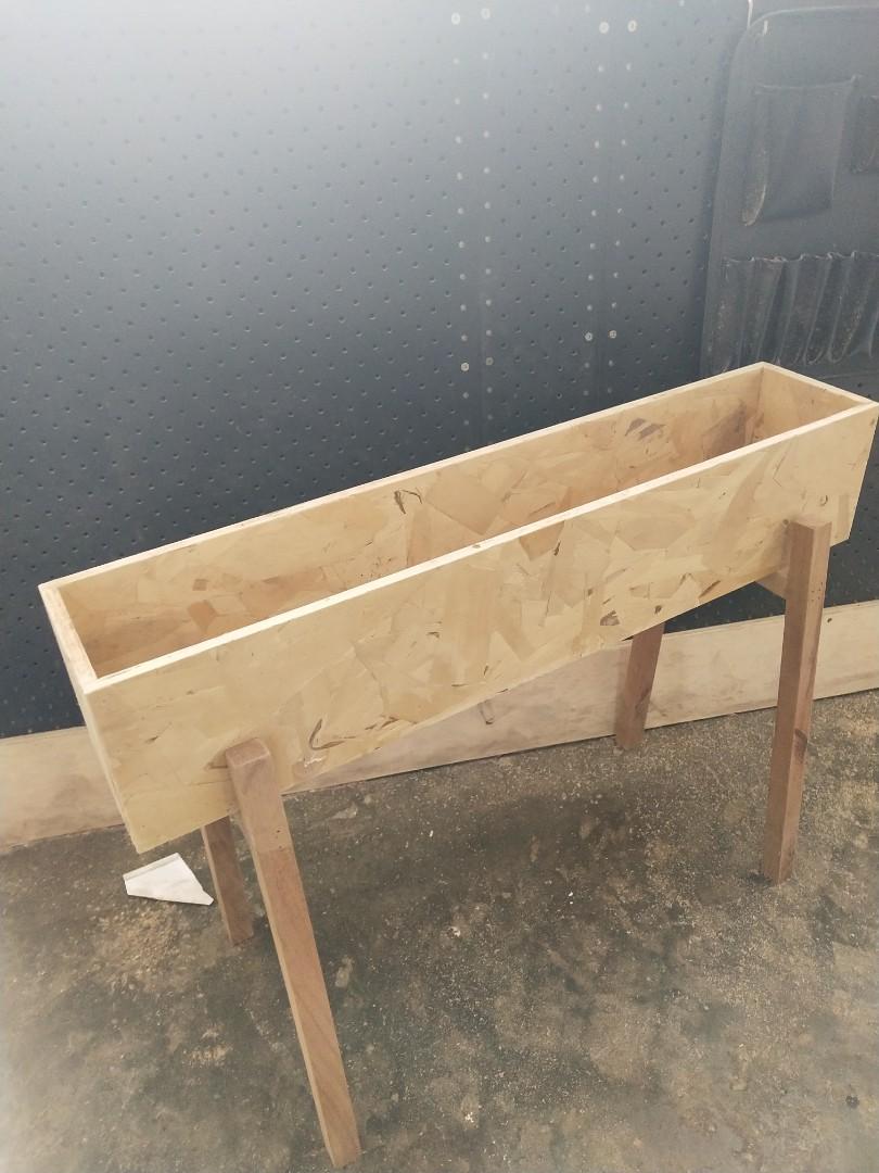 Planter box with OSB recycle wood, Furniture & Home Living, Home Decor ...