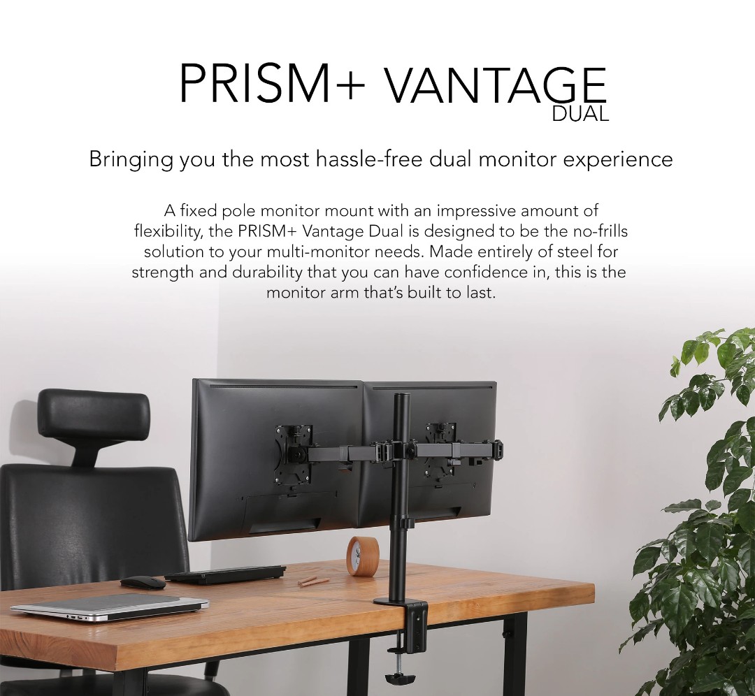 Prism Vantage Dual Monitor Arm, Computers & Tech, Parts & Accessories ...