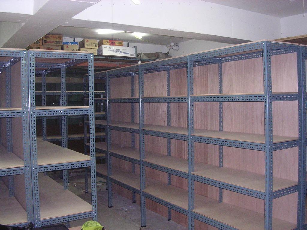 Slotted angle Bar - Steel Rack wood shelve - metal frame, Furniture ...