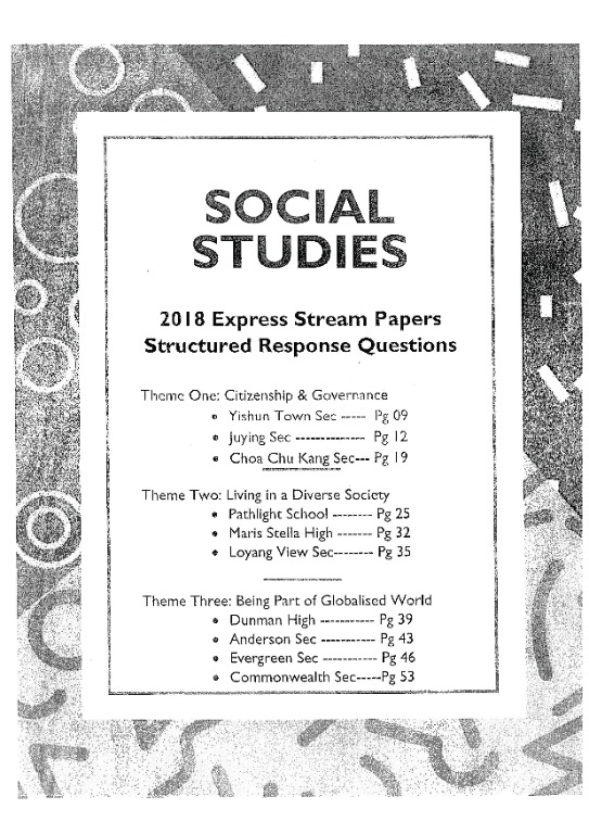Social Studies Structured Response Questions / Sorted by theme / exam ...
