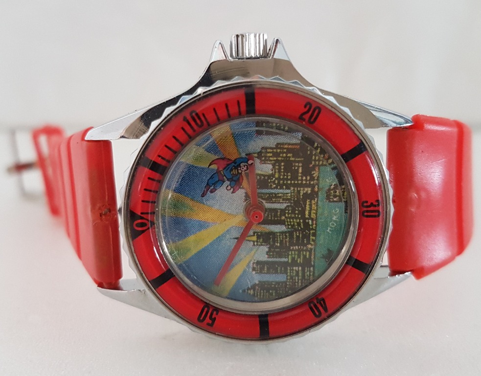 Rare Superman Wrist Watch, DC Comics, Superhero, Wind-up Watch, Sports ...