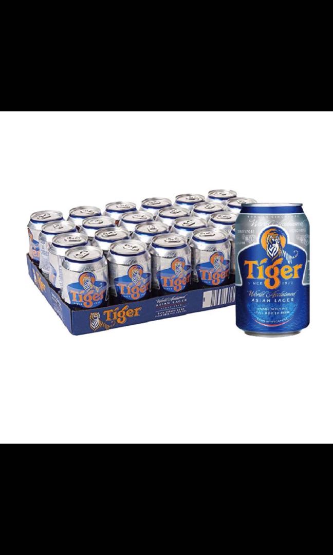 Tiger Beer 24 Cans x 320ML, Food & Drinks, Alcoholic Beverages on Carousell