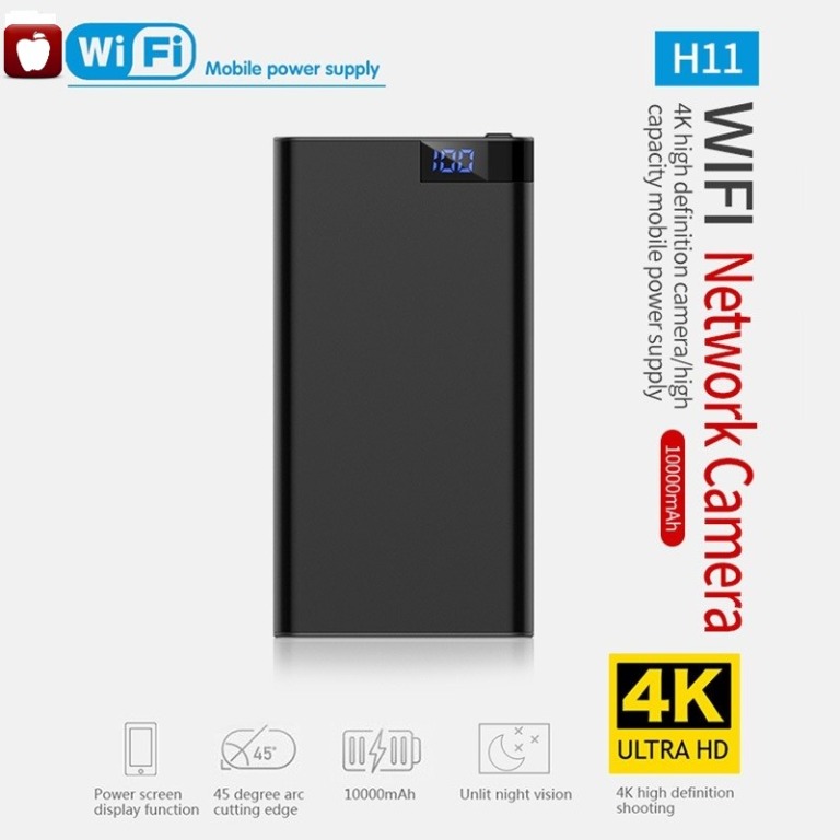 New Upgraded WiFi 4K HD Night Vision Powerbank Hidden Spy Camera 10 ...