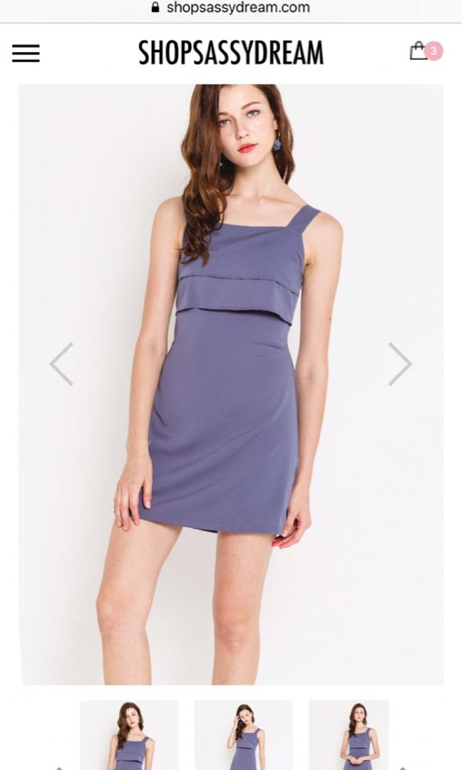 Ash blue dress, Women's Fashion, Muslimah Fashion, Dresses on Carousell