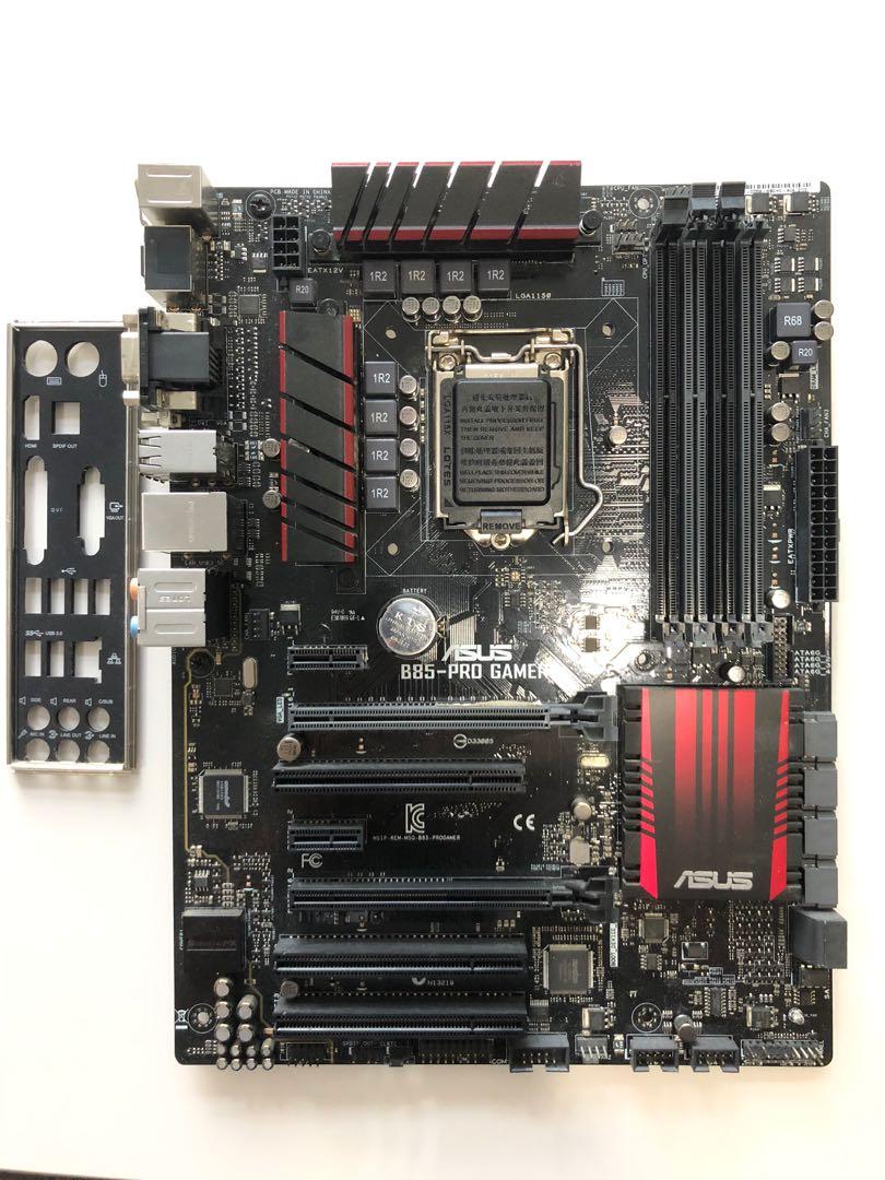 Asus B85 Pro Gaming Motherboard Socket 1150, Computers & Tech, Parts ...