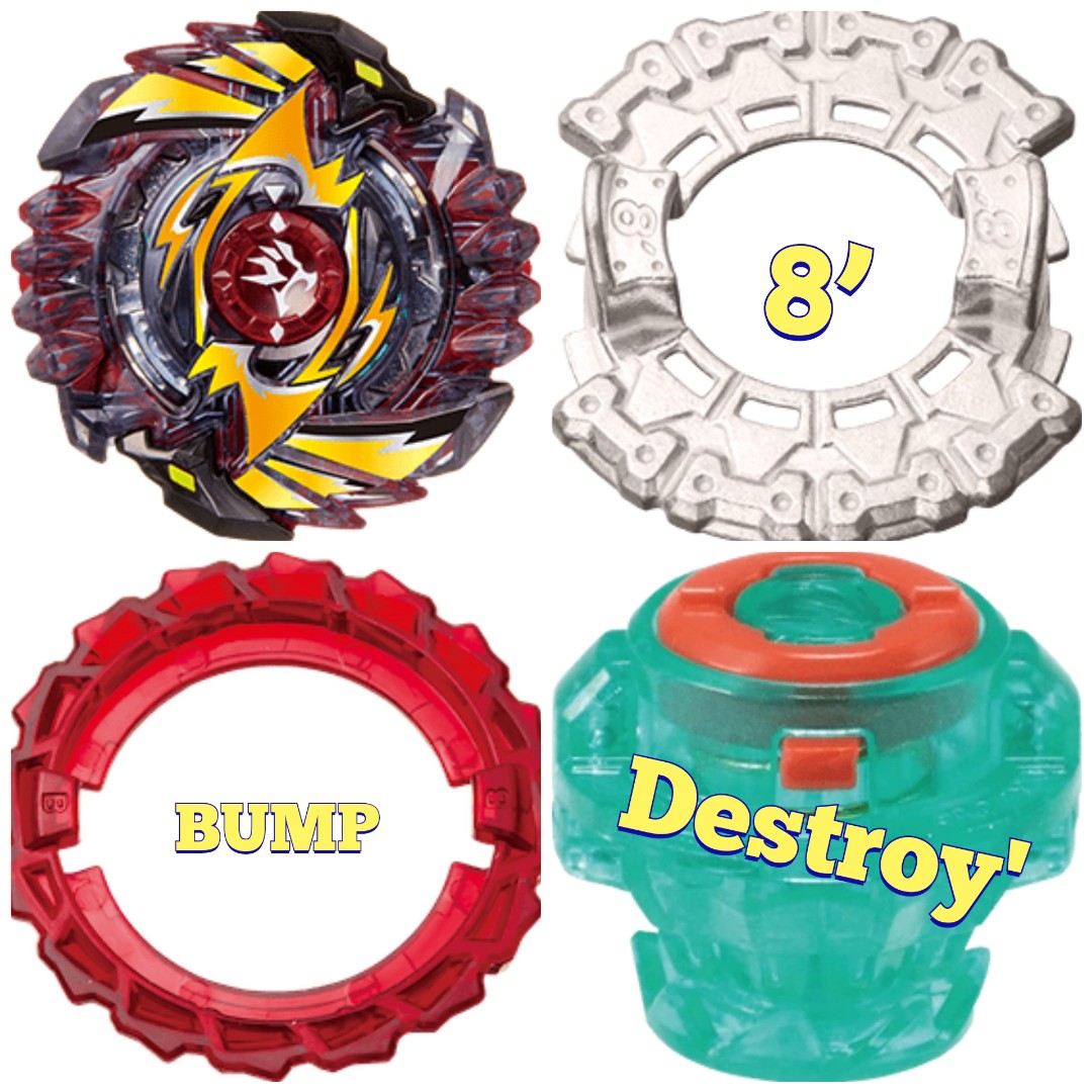 Beyblade B125 B-125 Shelter Regulus Destroy' Destroy Dash Bump, Hobbies ...