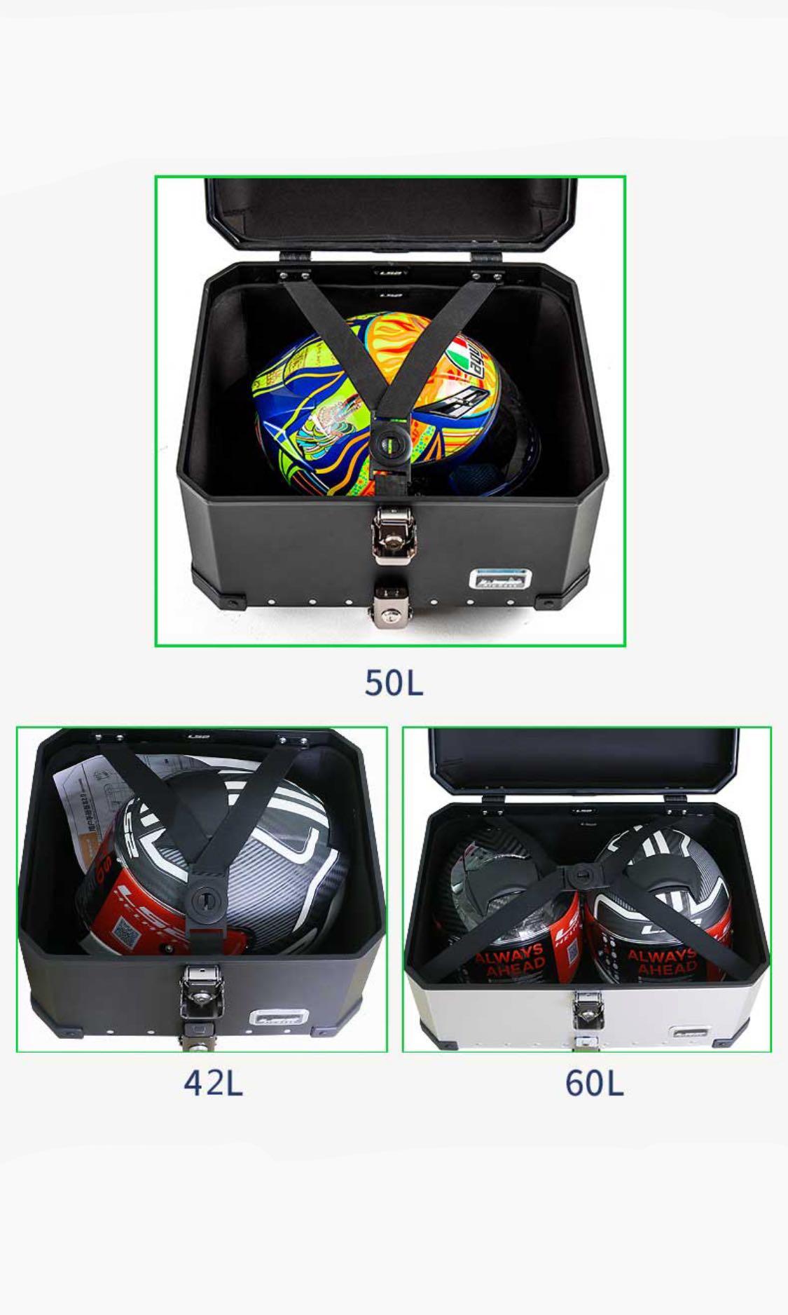 BNIB LS2 60L top case aluminum alloy top box, Motorcycles, Motorcycle ...