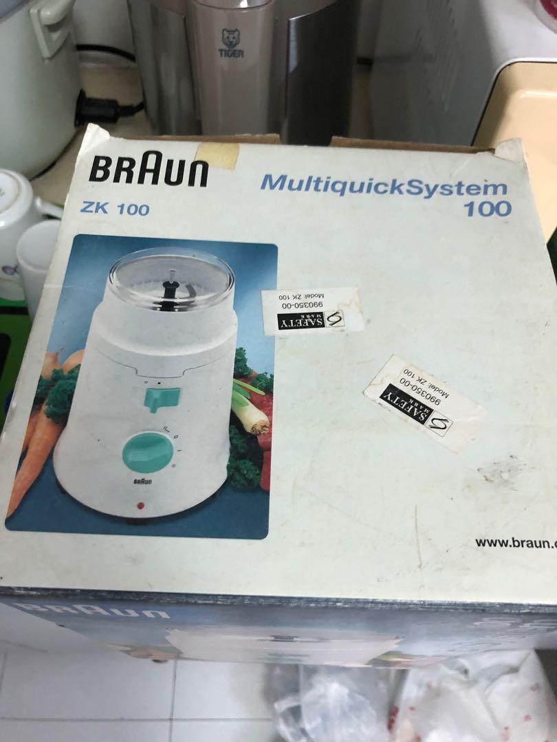 Braun Multiquick System ZK100 Food chopper blender grinder, TV & Home ...