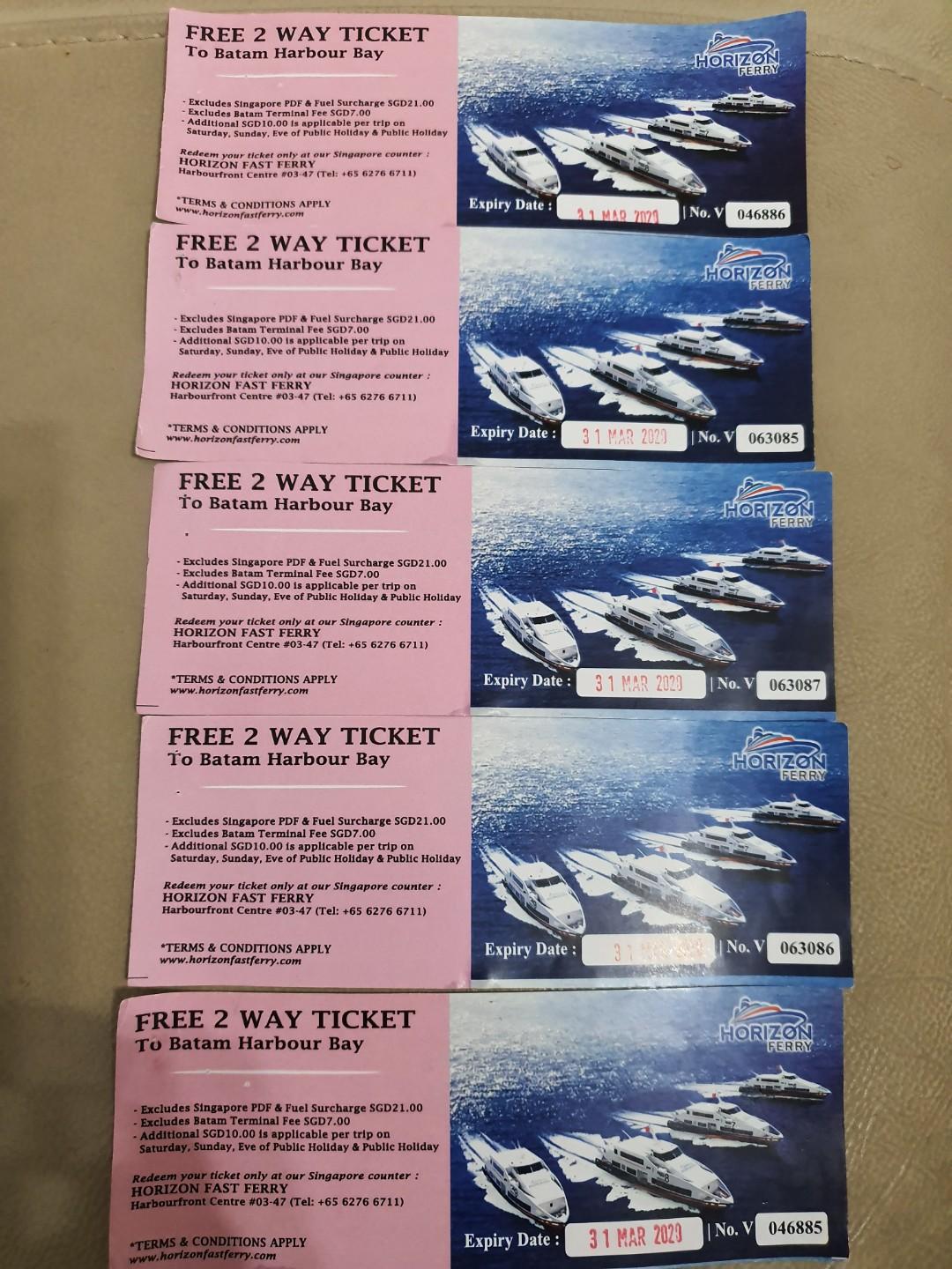 Horizon Ferry Ticket, Tickets & Vouchers, Event Tickets on Carousell