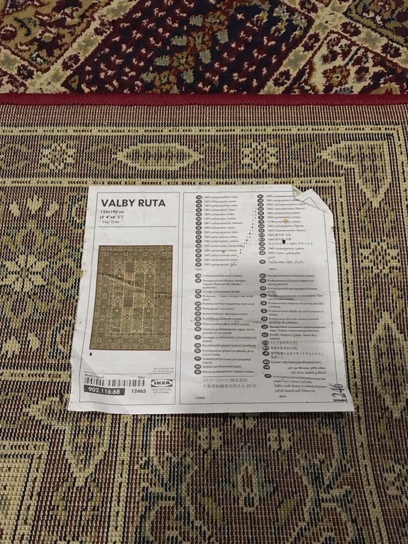 IKEA Carpet VALBY RUTA, Furniture & Home Living, Home Decor, Carpets ...