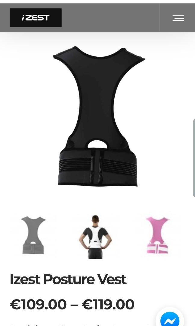 Izest Posture Vest, Health & Nutrition, Massage Devices on Carousell