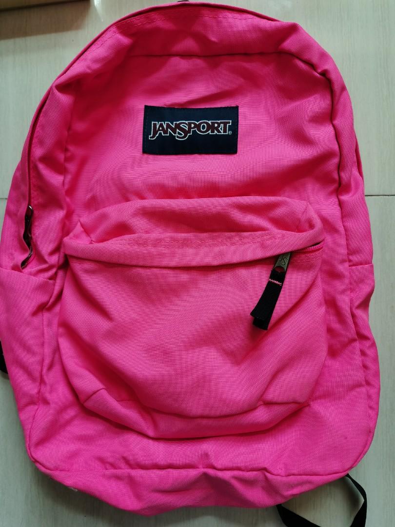 Jansport bright pink Backpack, Women's Fashion, Bags & Wallets ...
