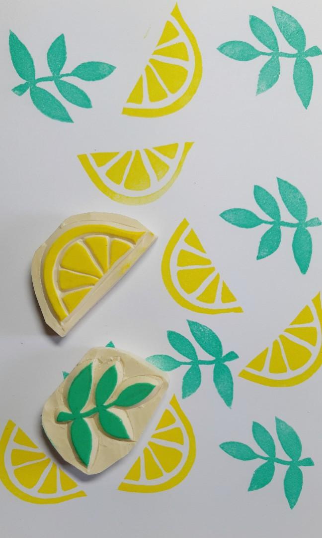 Lemon & Leaf Stamp, Hobbies & Toys, Stationery & Craft, Craft Supplies ...