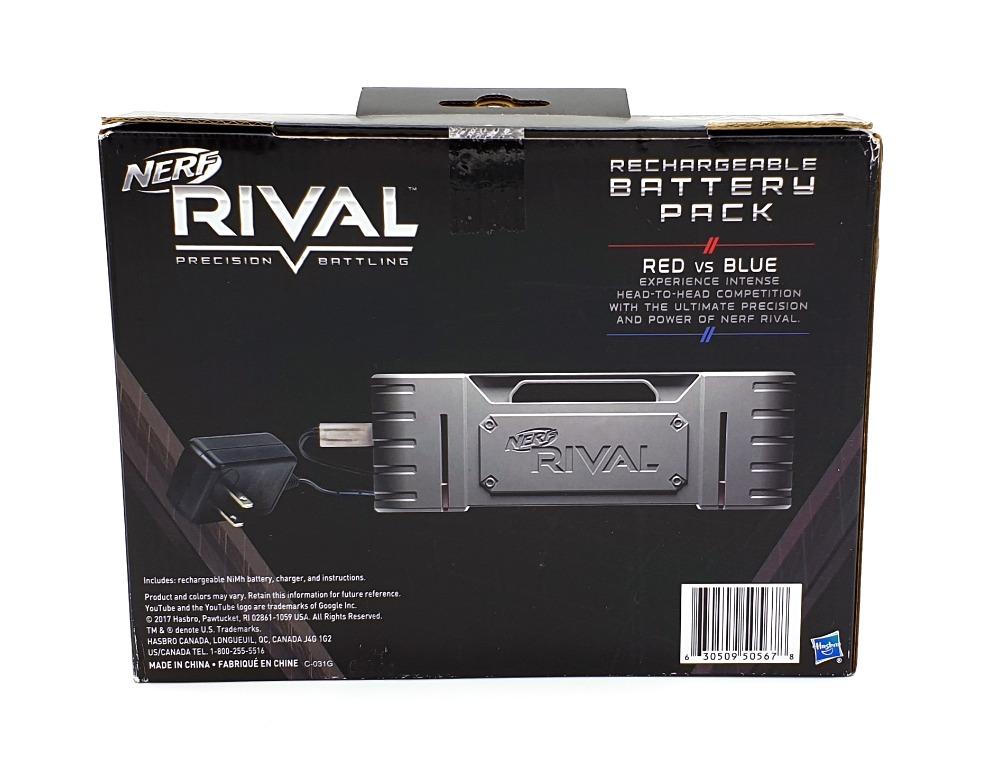 Nerf Rival Nemesis MXVII-10K Red + Rechargeable Battery Pack, Hobbies ...